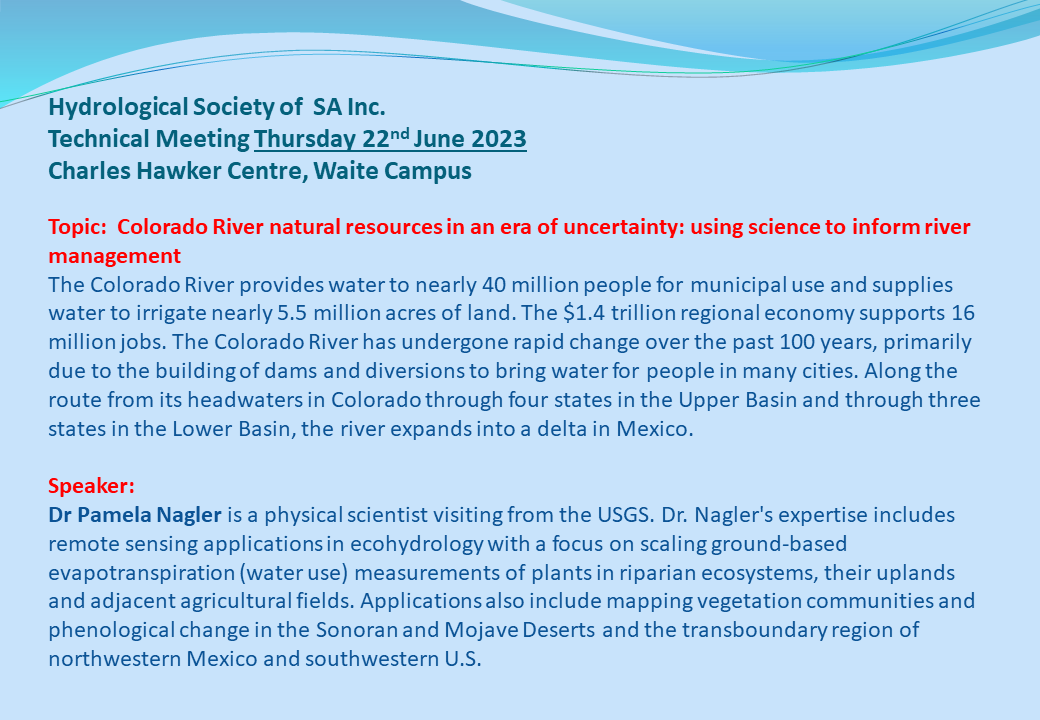 Events – Hydrological Society of South Australia